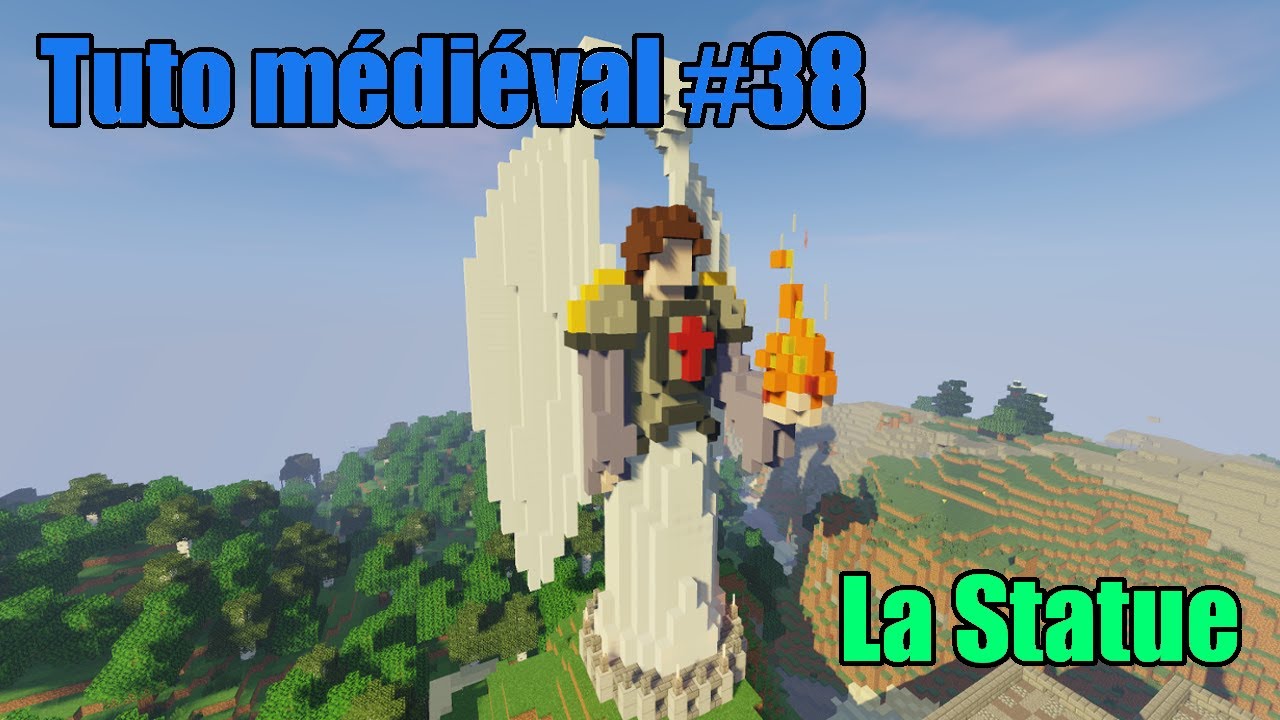Minecraft - Construire un village médiéval de A à Z #38 - La statue d ...