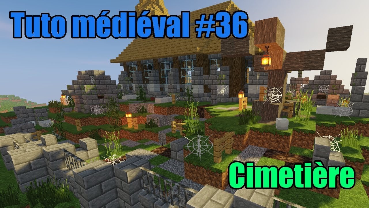 Minecraft - Construire un village médiéval de A à Z #36 - Le cimetière