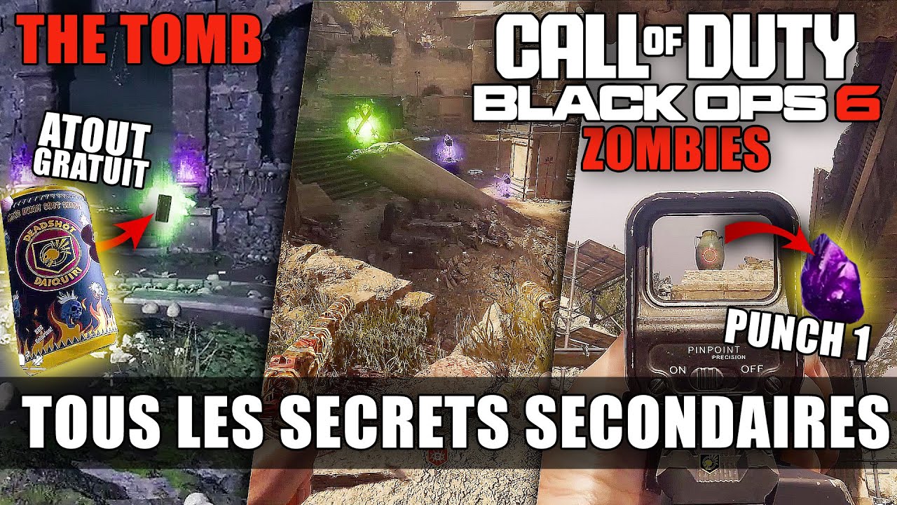 BO6 Zombies - The Tomb : Tous Les Secrets Secondaires (Atout Gratuits ...