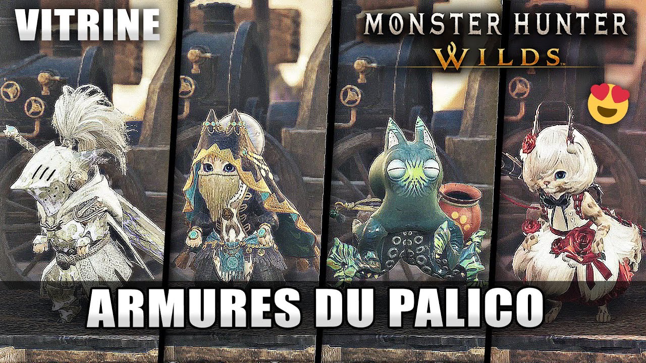 Monster Hunter Wilds : Toutes les Armure du PALICO 😍🔥 (Vitrine Tenues ...