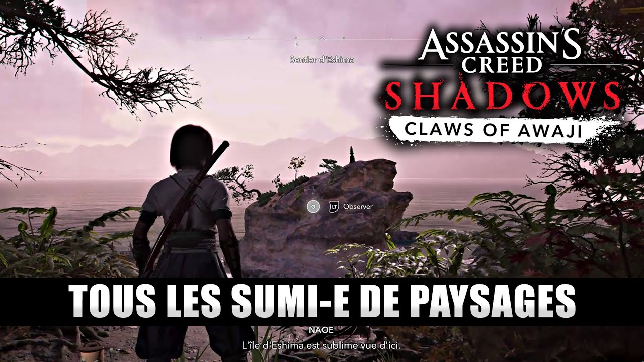 Assassin's Creed Shadows - DLC AWAJI : Tous les sumi-e de paysages ...