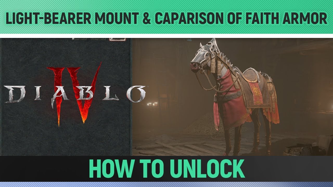 Diablo 4 - Light-Bearer Mount & Caparison of Faith Armor Preorder Bonus ...